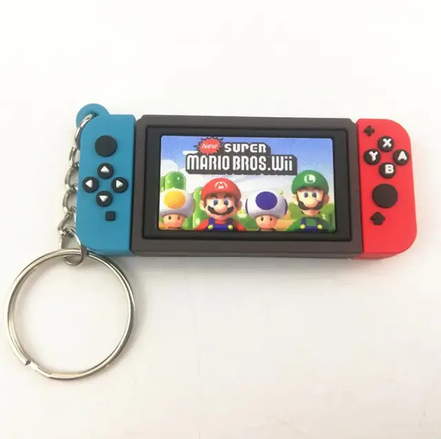 Super Mario Bros Switch Game Console Keychain toys Children's Schoolbag ...