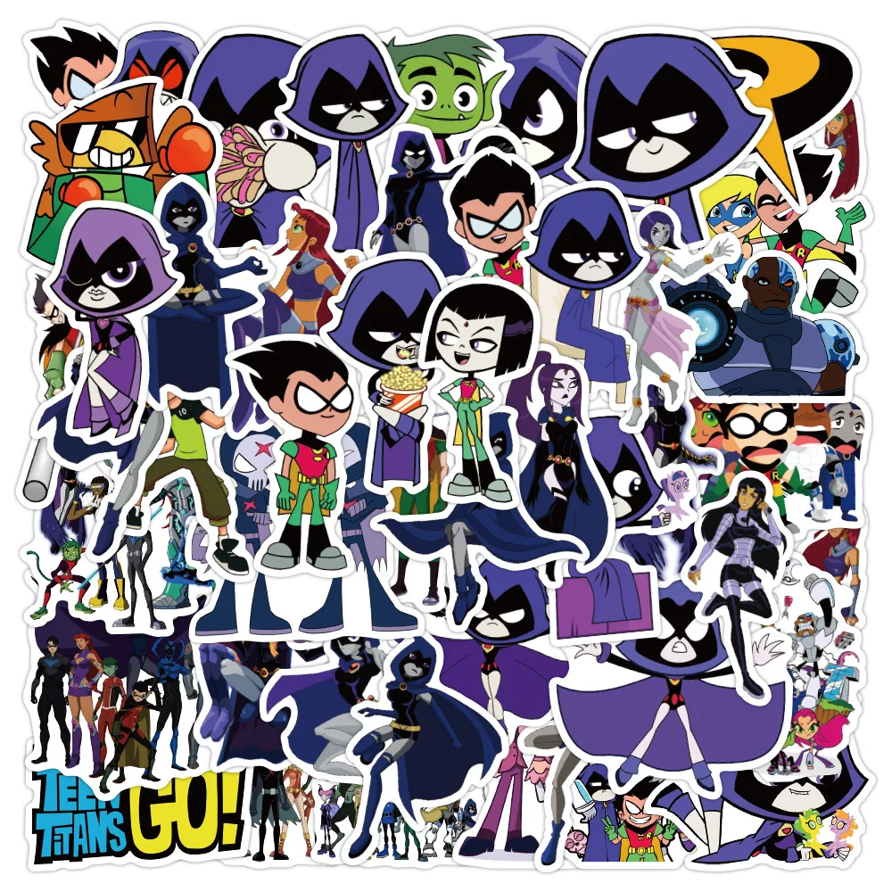 DC-Teen-Titans-Anime-Paper-Sticker-para-Crian-as-Cyborg-Starfire-Raven ...