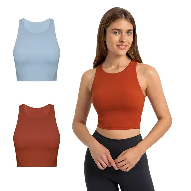 Camiseta-sin-mangas-Sexy-para-Yoga-Sujetador-deportivo-de-alta ...