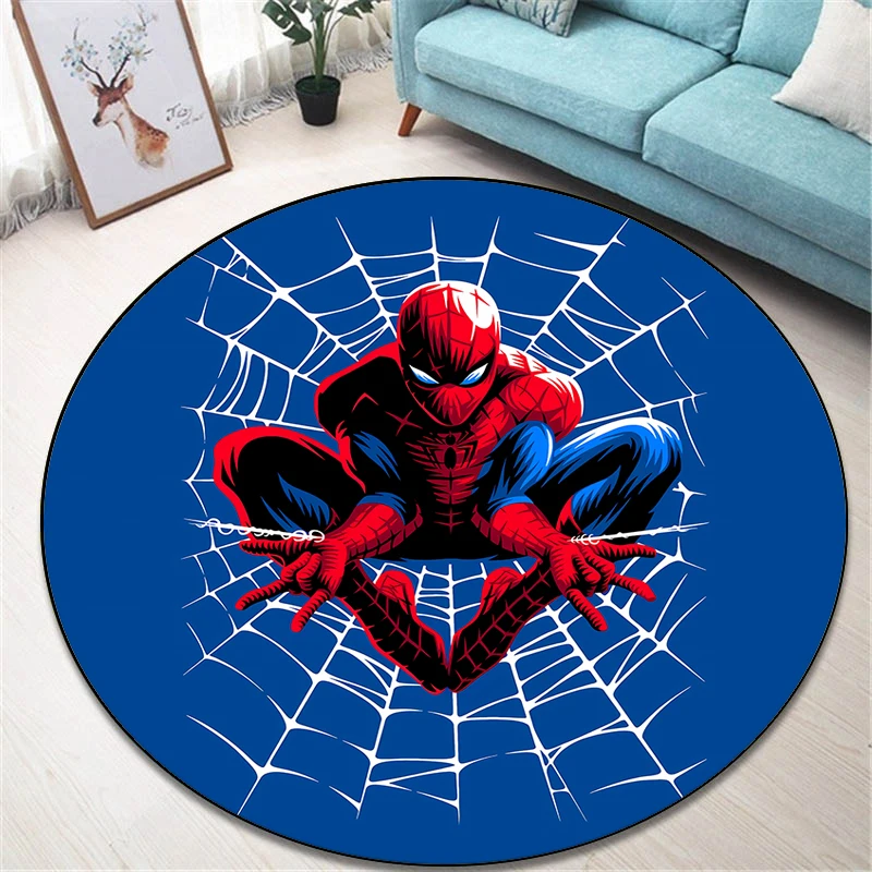 Marvel-Spider-Man-Cartoon-Round-Carpet-for-Living-Room-Rugs-Camping ...