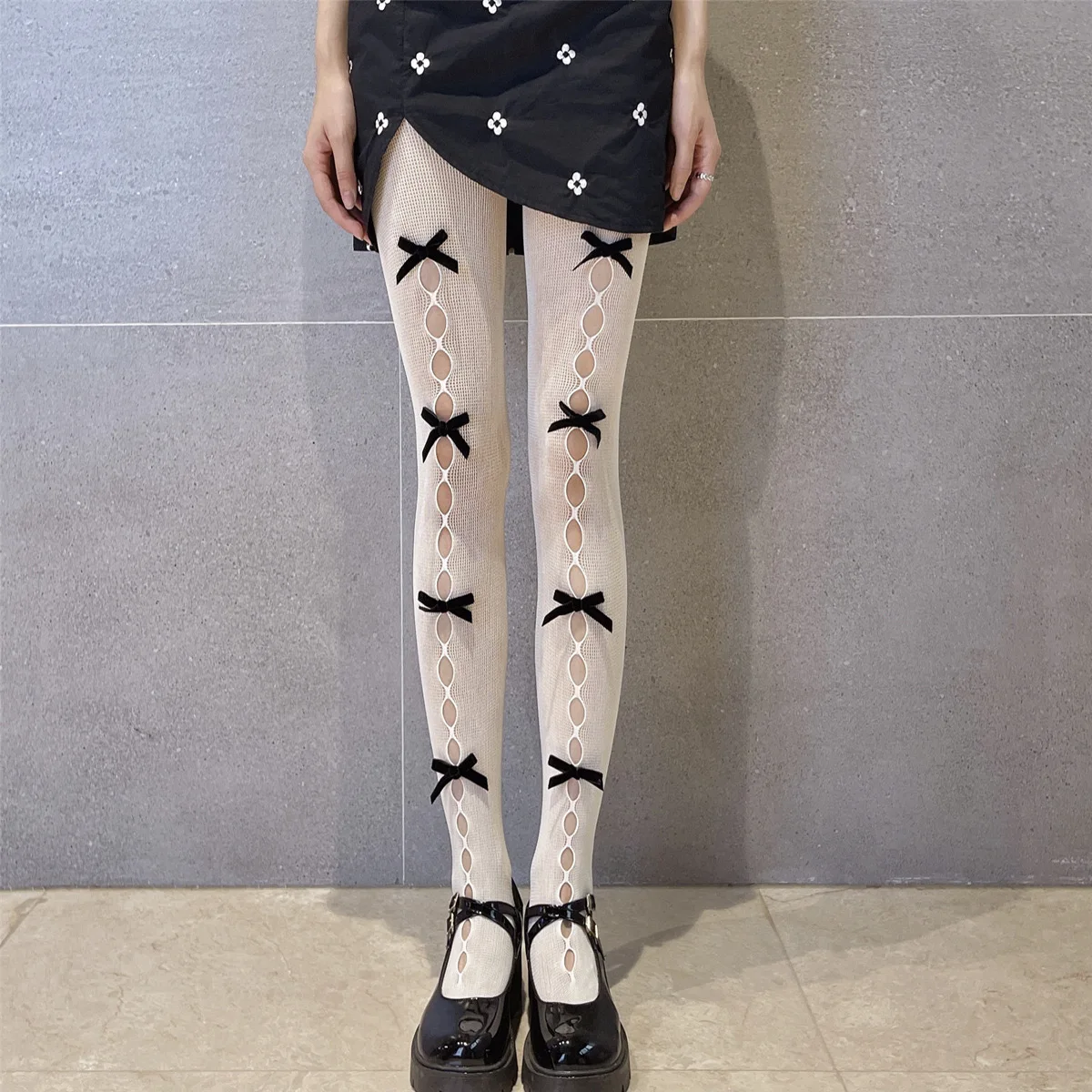 New Bowknot Hollow Out Pantyhose Sex Thin Summer Autumn Ins Tide Lace ...