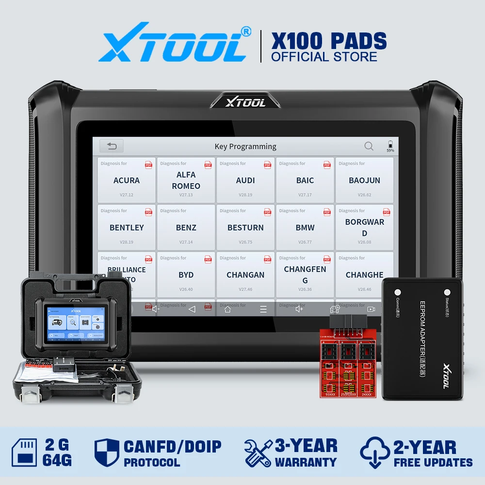 XTOOL-X100-PADS-Car-Key-Programmer-Key-Generator-Read-Pin-Code-All-System-Diagnostic-Scanners ...