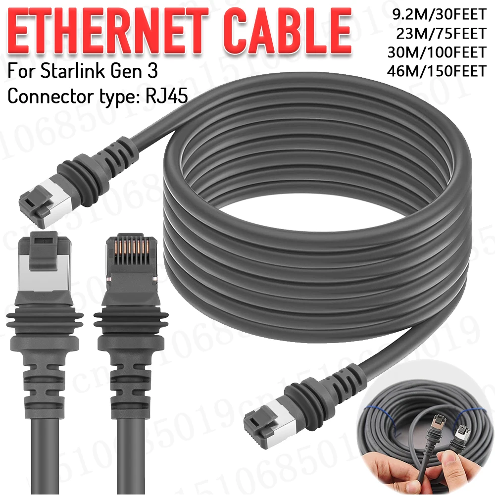Cabo-Ethernet-para-Starlink-Gen-3-Cabo-de-extens-o-Padr-o-V3-Conector-W ...