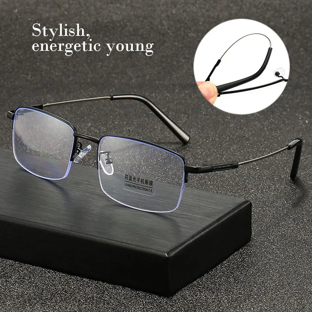 Office-Half-Frame-Vintage-Simple-Anti-Blue-Light-Business-Reading ...