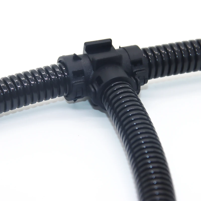 T Type Plastic Corrugated Pipe Joint Nylon Black Bellows Tube Car ...