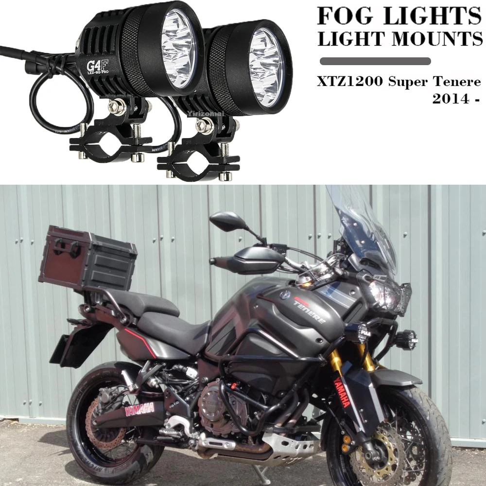 For Yamaha XT1200Z XTZ 1200 Super Tenere 2014 Fog Lights Auxiliary Bracket Light Mounts ...