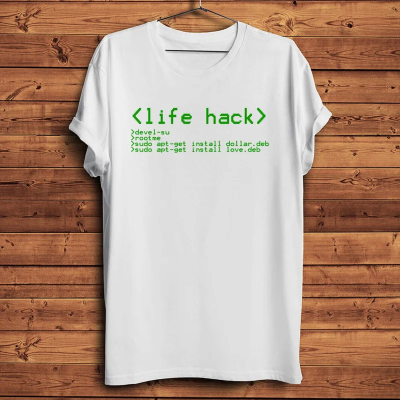life-hack-operating-system-Programming-code-cool-T-shirt-men-summer-new ...