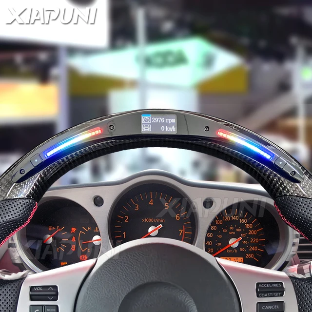 Customized Carbon Fiber Racing Steering Wheel with 32 LEDs RPM for ...