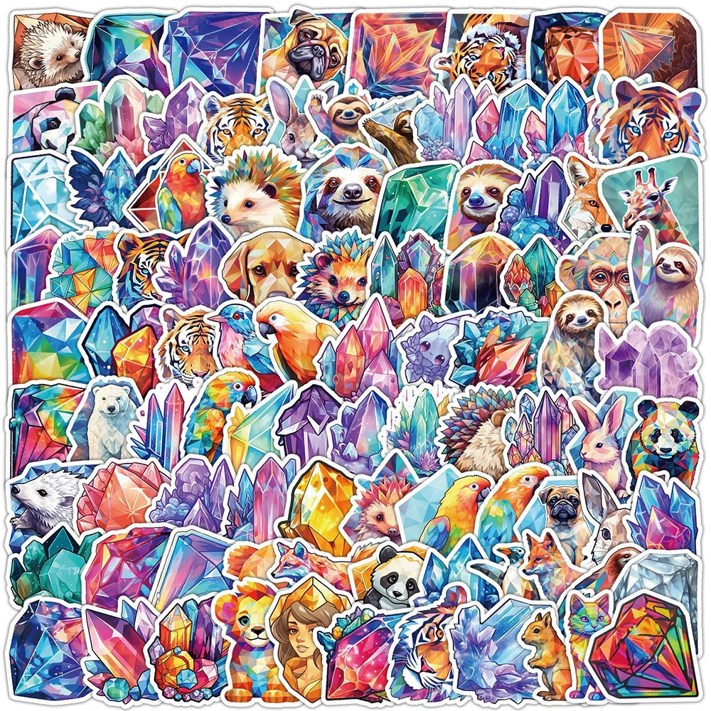 10-30-50-100pcs-Funny-Art-Cartoon-Crystal-Animal-Graffiti-Stickers-Laptop-Suitcase-Phone ...