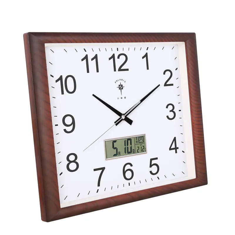 Square-Digital-Wall-Clock-LED-Living-Room-Silent-Clock-Mechanism-Watch ...