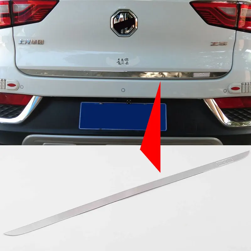 Rear Trunk Tailgate Back Door Lid Cover Trim Stainless Steel Decoration ...