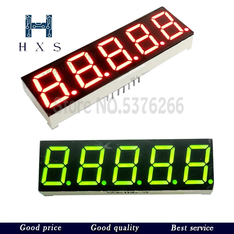 2PCS-0-56-inch-0-36-5Bit-LED-display-screen-common-Cathode-Anode-number ...