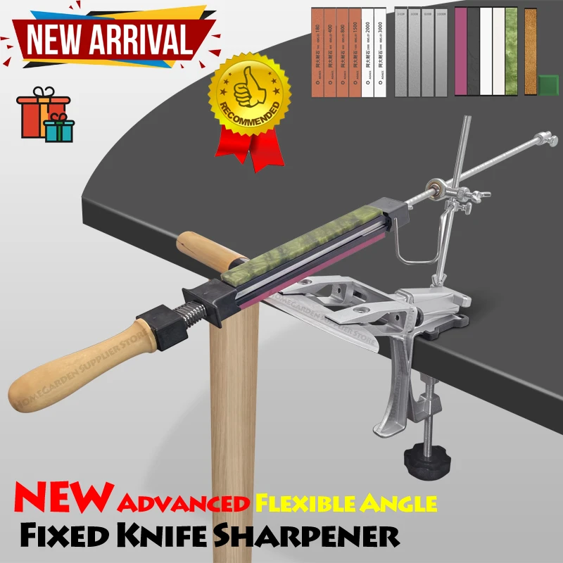 BRAND NEW Advanced Flexible Angle Fixed Knife Sharpener System Kit Full Package Professional ...