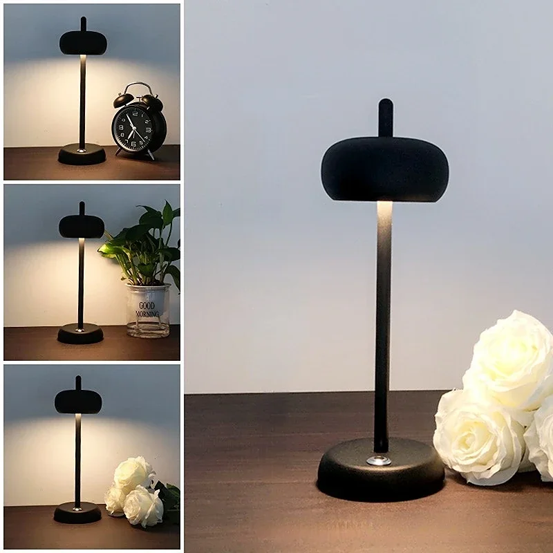 Circular-Table-Lamp-LED-Art-Design-Cordless-Table-Light-bedside-light ...
