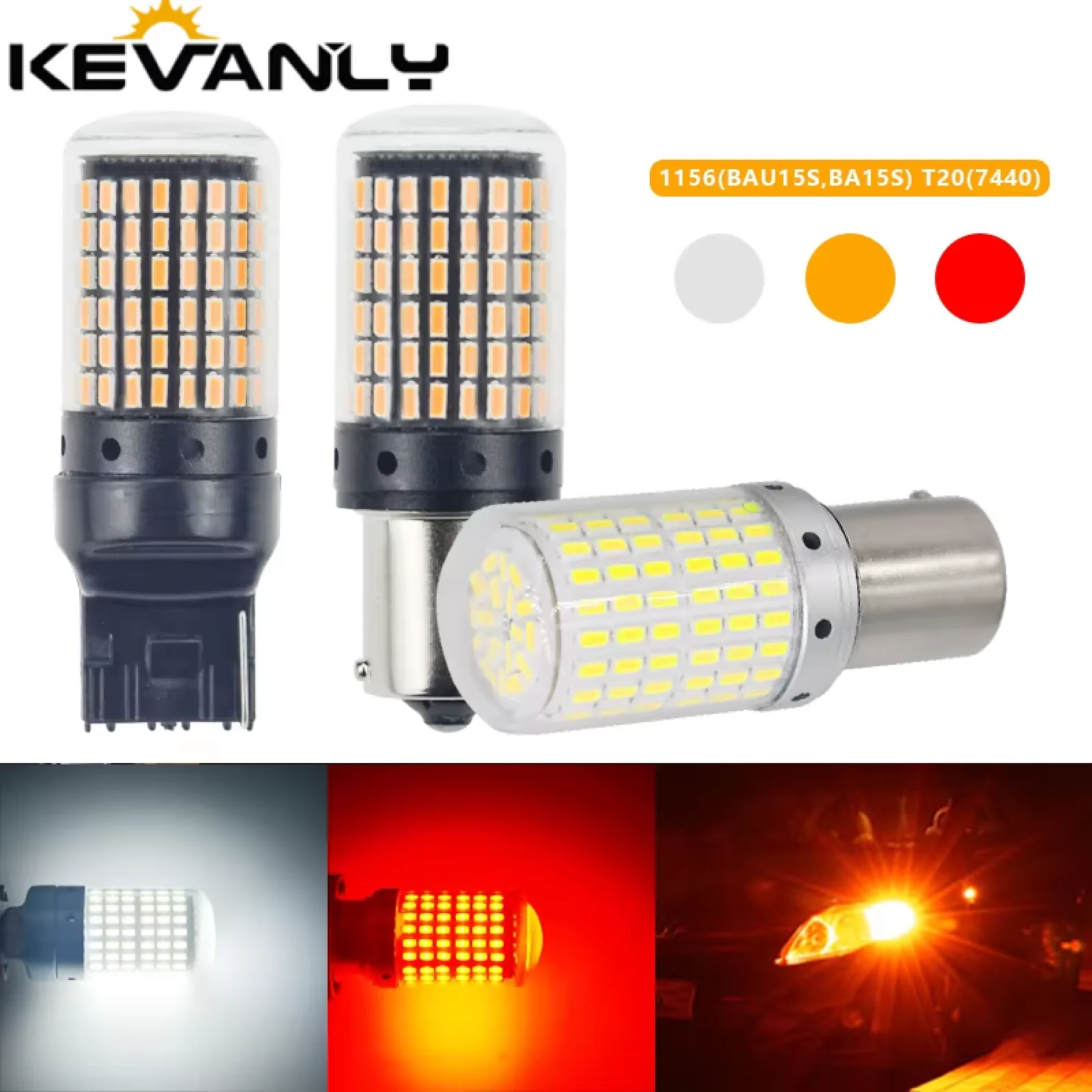 1pc CanBus p21w py21w T20 LED W21W W21/5W 7440 T443 led S25 1156 BA15S ...