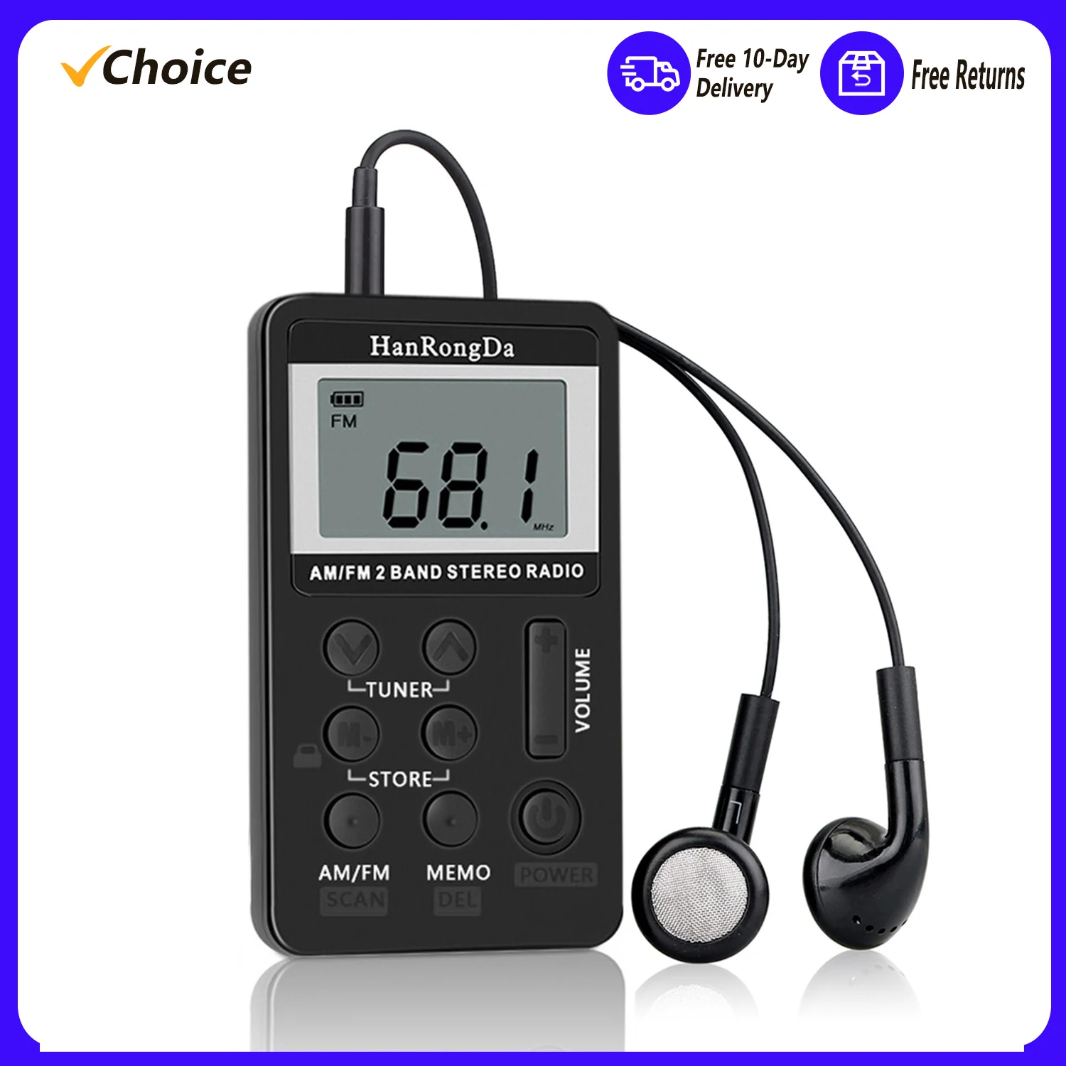 HanRongDa-Radio-Digital-HRD-103-AM-FM-receptor-est-reo-de-2-bandas-con ...