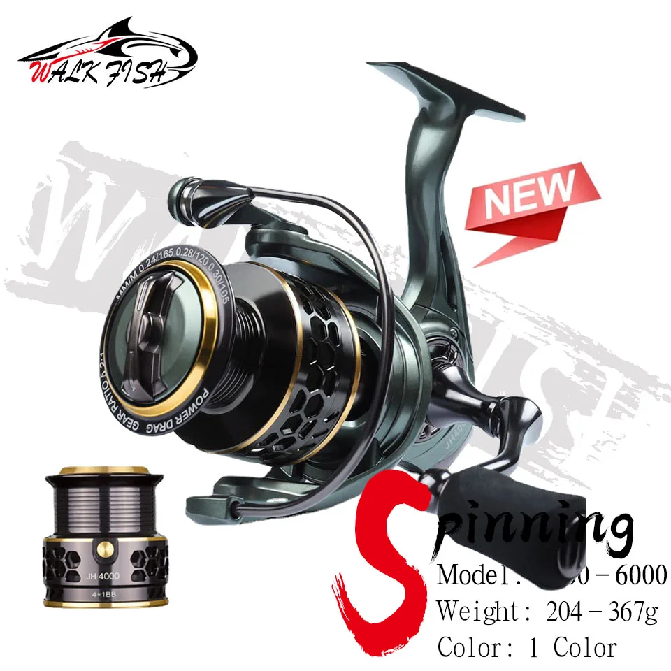 WALK-FISH-Fishing-Reel-Saltwater-Sea-JH1000-6000-5BBS-Metal-Spool ...