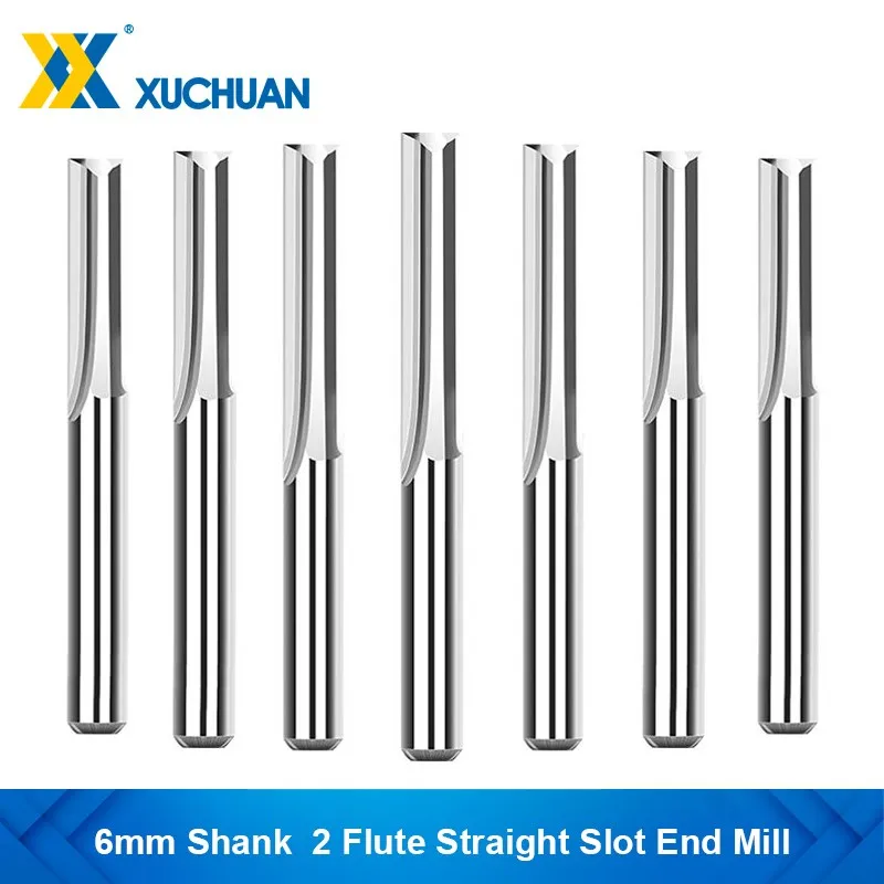 Straight-Milling-Cutter-4-6-8mm-Shank-2-Flute-Carbide-End-Mill-CNC ...