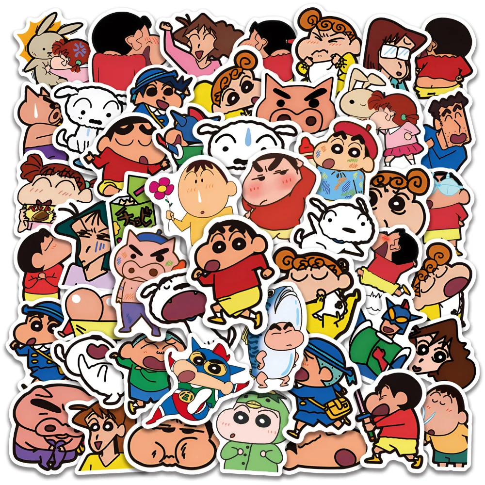 Cartoon Anime Crayon Shin-chan Stickers for Car Suitcase Guitar Laptop ...
