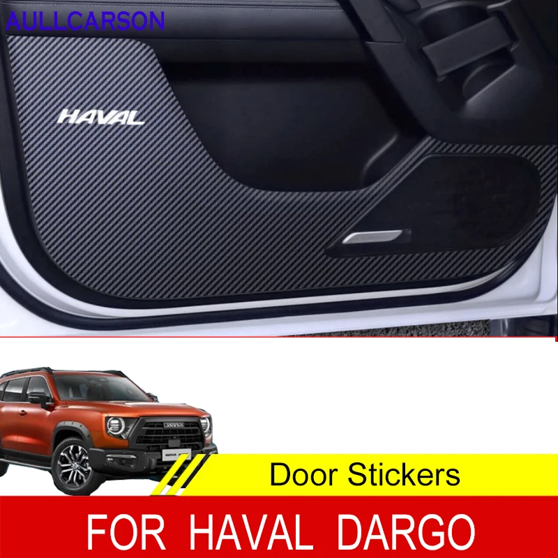 For Haval Dargo 2022 2021 Door Anti Kick Pad Protection Stickers Carbon ...