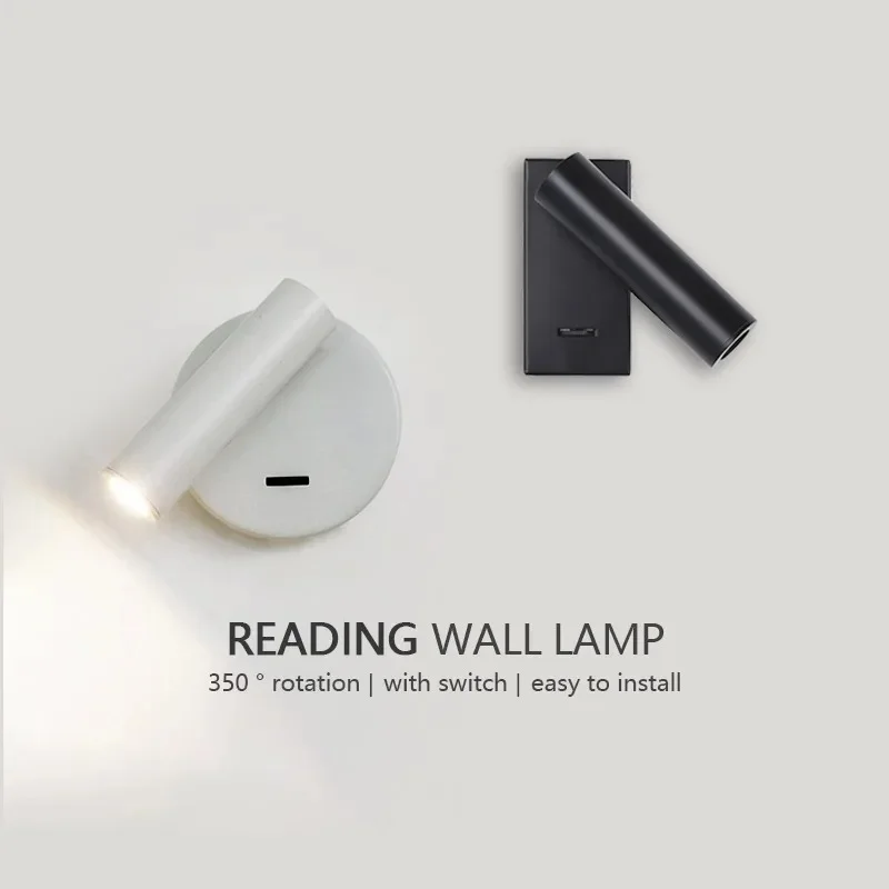 Modern-LED-Wall-lights-Rotatable-Adjustable-Reading-Lights-Bedroom ...