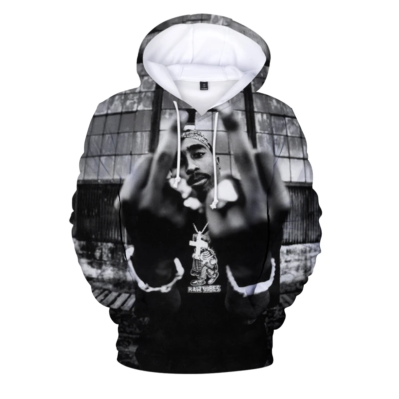 Hip Hop 2Pac 3D Hoodie Sweatshirt Men Autumn Winter Pullovers Print ...