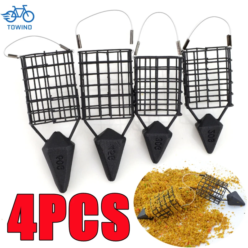 New-4-1PC-Fishing-Tackle-Feeder-Cage-for-Carp-Coarse-Match-Barbel-Metal ...