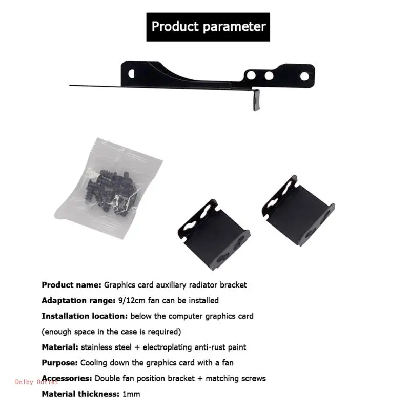 PCI-Slot-Bracket-Dual-Cooling-Fan-Mount-Rack-Heatsink-Brackets-Support ...