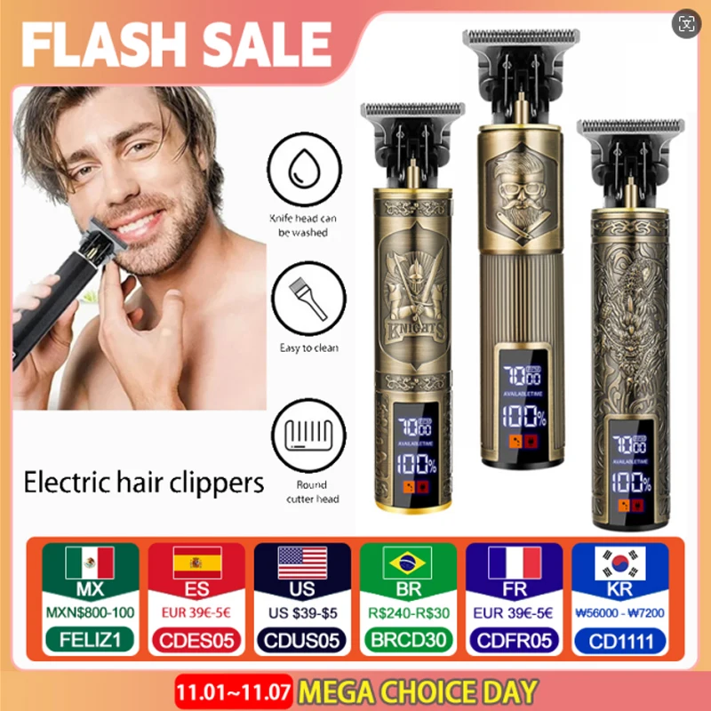 Vintage-Hair-Cutting-Machine-For-Men-T9-Electric-Hair-Clippers-Hair ...