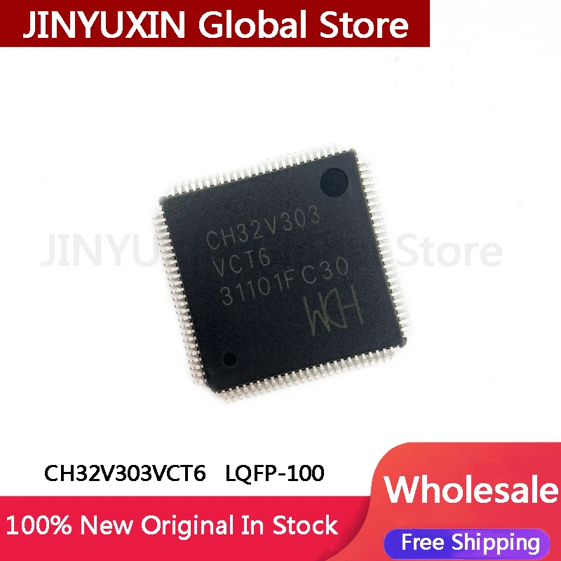 1-50Pcs New CH32V303VCT6 CH32V303 VCT6 CH32V LQFP-100 Microcontroller IC Chip In Stock Wholesale ...