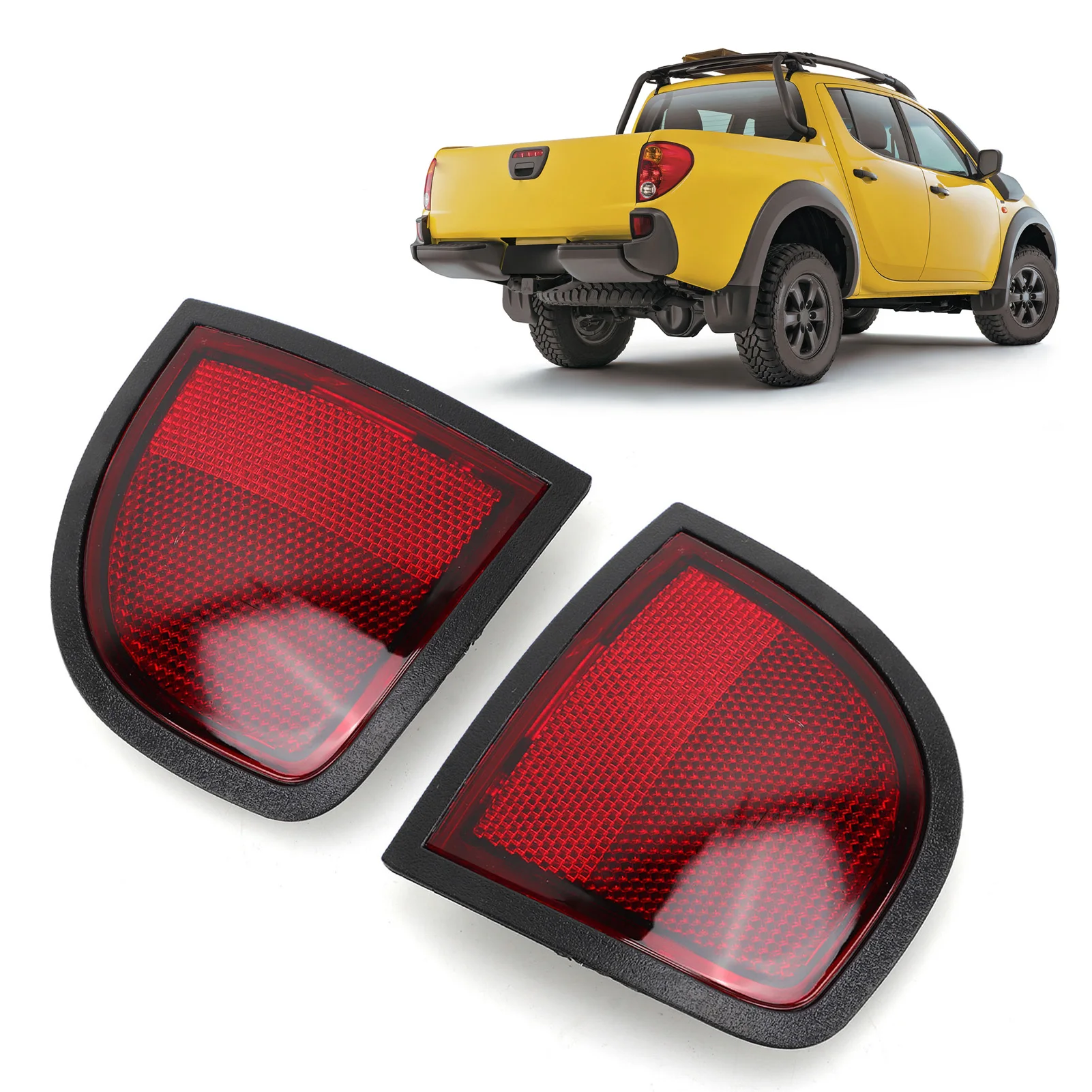 Rear Bumper Reflector Red Bumper Tail Side Reflector Panel Replacement ...