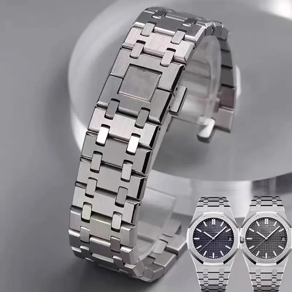 Solid Stainless Steel Watch Band For Audemars Piguet AP ROYAL OAK 15400 ...