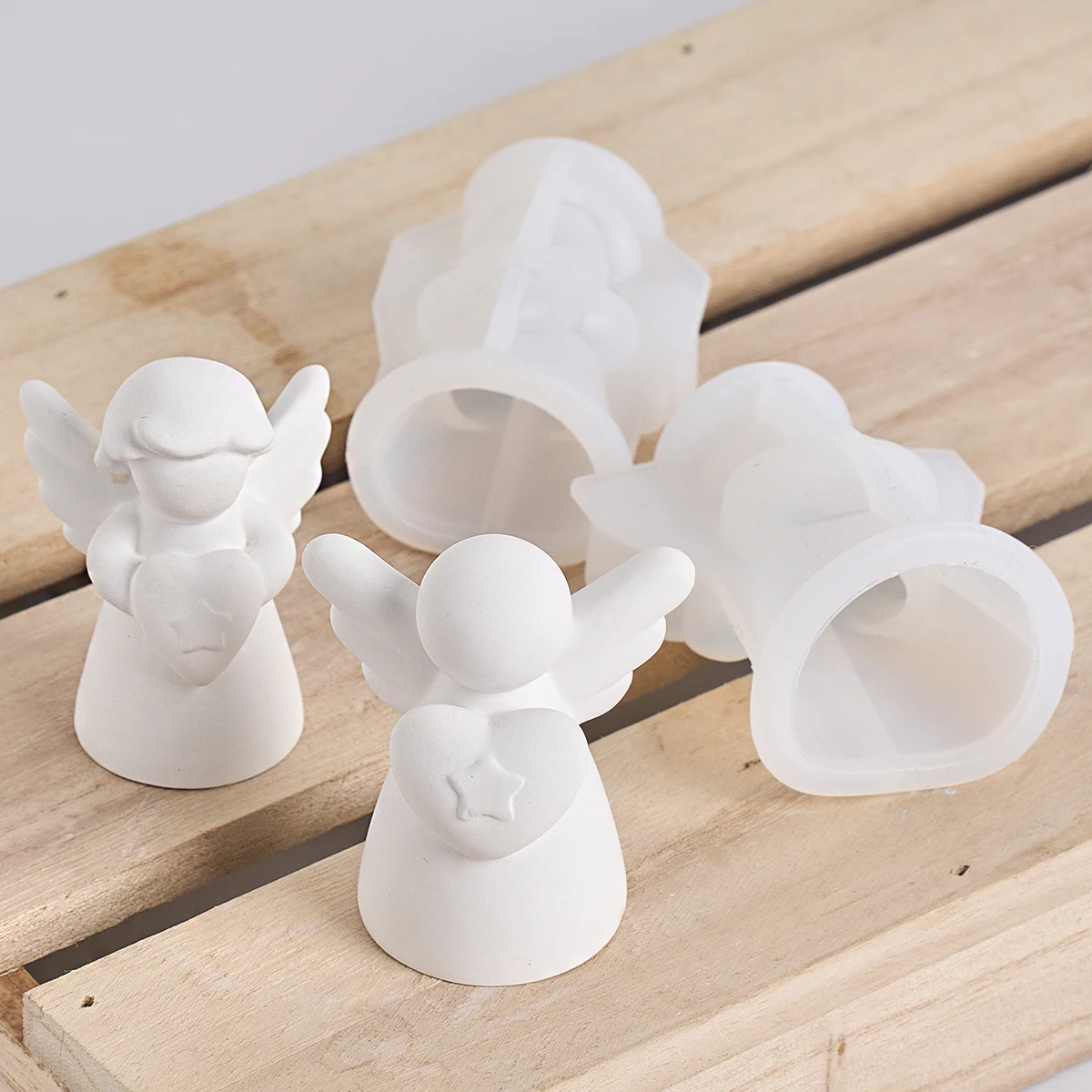 Heart Wings Angel Silicone Mold DIY Home Decor Girl Human Sculpture ...