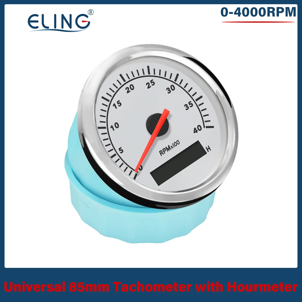 ELING-85mm-Tachometer-3K-4K-6K-7K-8K-RPM-Tacho-Gauge-REV-Counter-with ...