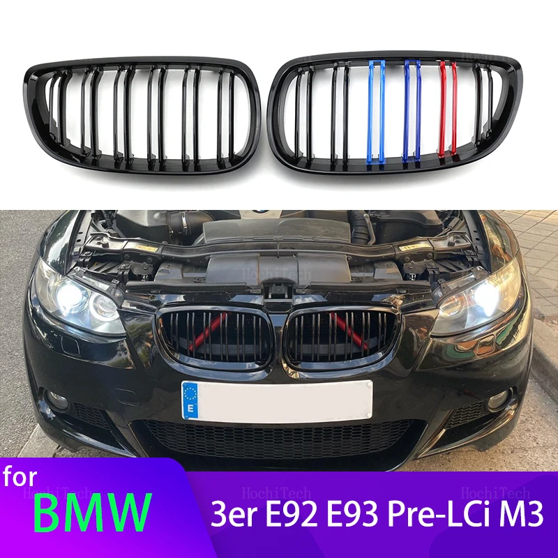 1-Pair-M-Color-Glossy-Black-Car-Front-Bumper-Kidney-Grill-Grilles-for ...