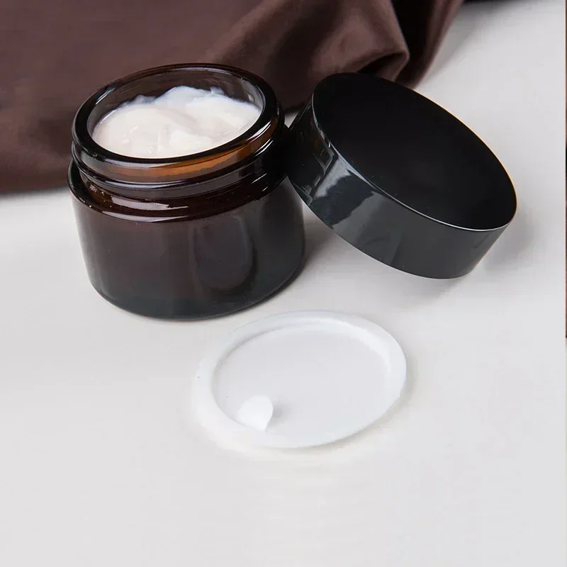 5g-10g-15g-20g-30g-50g-Empty-Amber-Glass-Jar-Pot-Cosmetic-Lotion-Lip ...