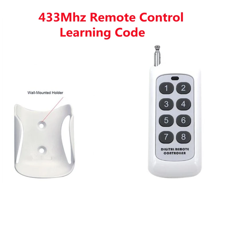 433Mhz Long Range Wireless RF Remote Control 1527 Learning Code Transmitter 2/4/6/8 Buttons For ...