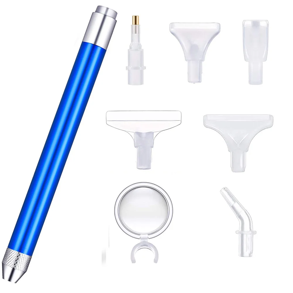 8-in-1-LED-beleuchteten-Diamant-Mal-stift-mit-Lupe-Lupe-Leucht-punkt ...