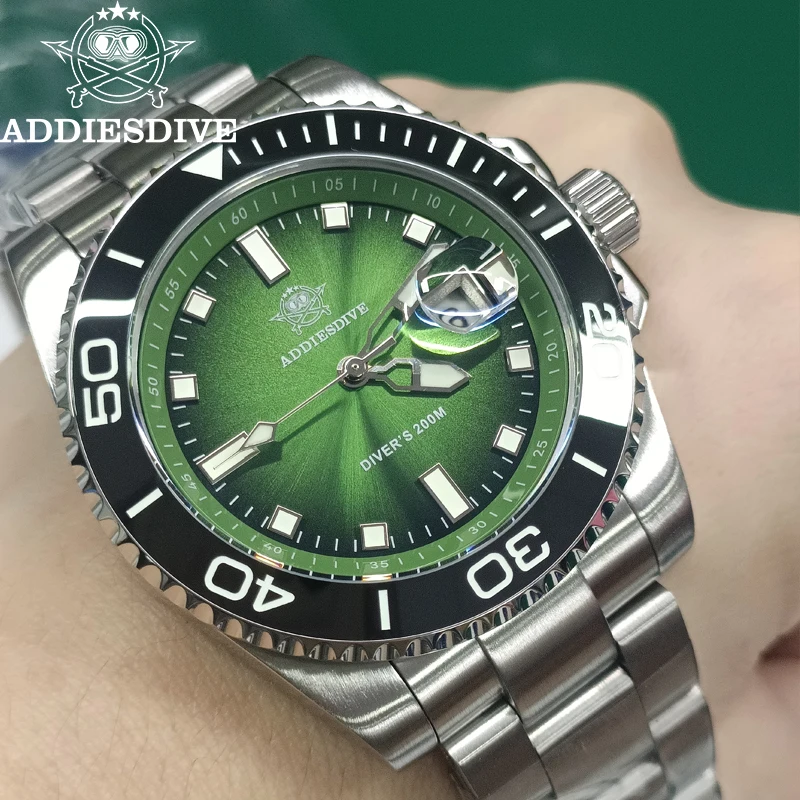 ADDIESDIVE Luxury Men Watch New Diving Ceramic Bezel 41mm Quartz ...