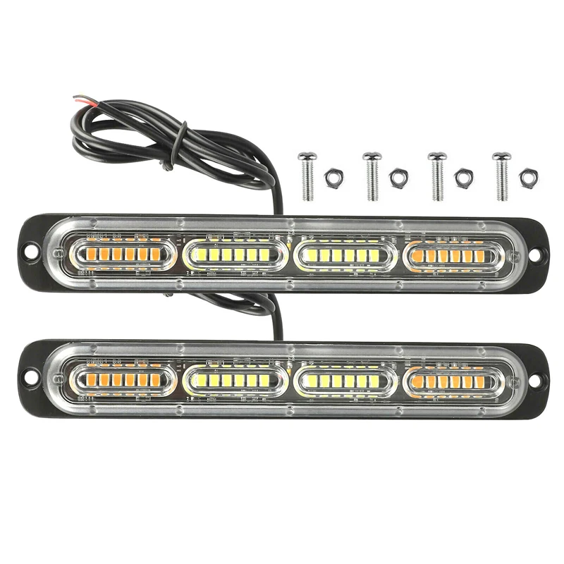 24-LED-Car-Strobe-Warning-Light-Grill-Flashing-Breakdown-Emergency ...