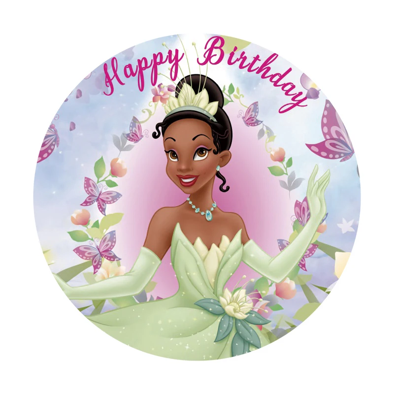 Disney-Tiana-The-Princess-And-The-Frog-Circle-Background-Girl-Birthday ...