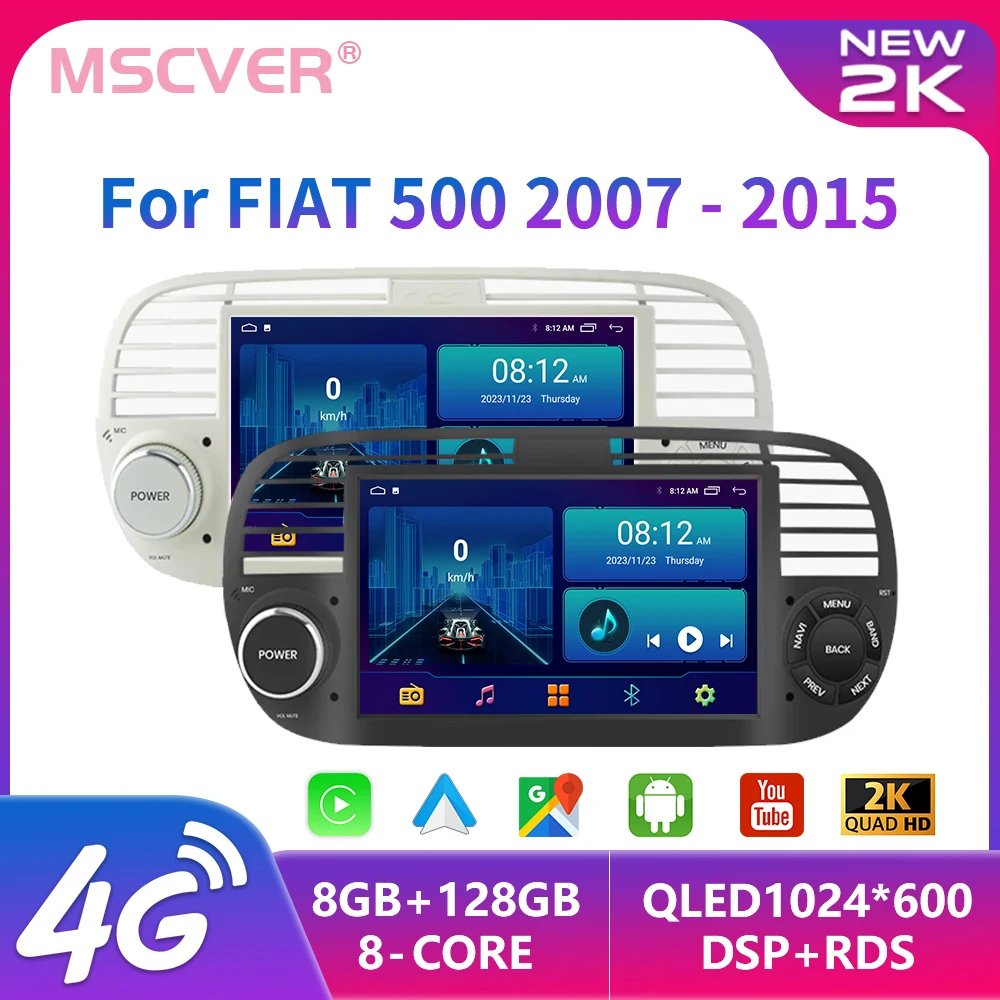 7-Android-13-for-FIAT-500-Abarth-2007-2015-Car-Radio-Multimedia-Video ...