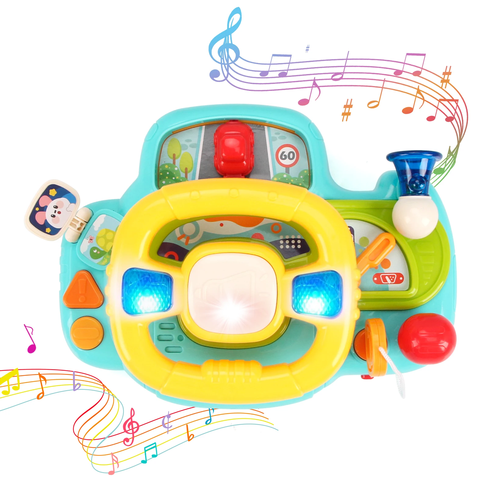 Baby Electric Steering Wheel for Car Seats and Stroller Simulate ...