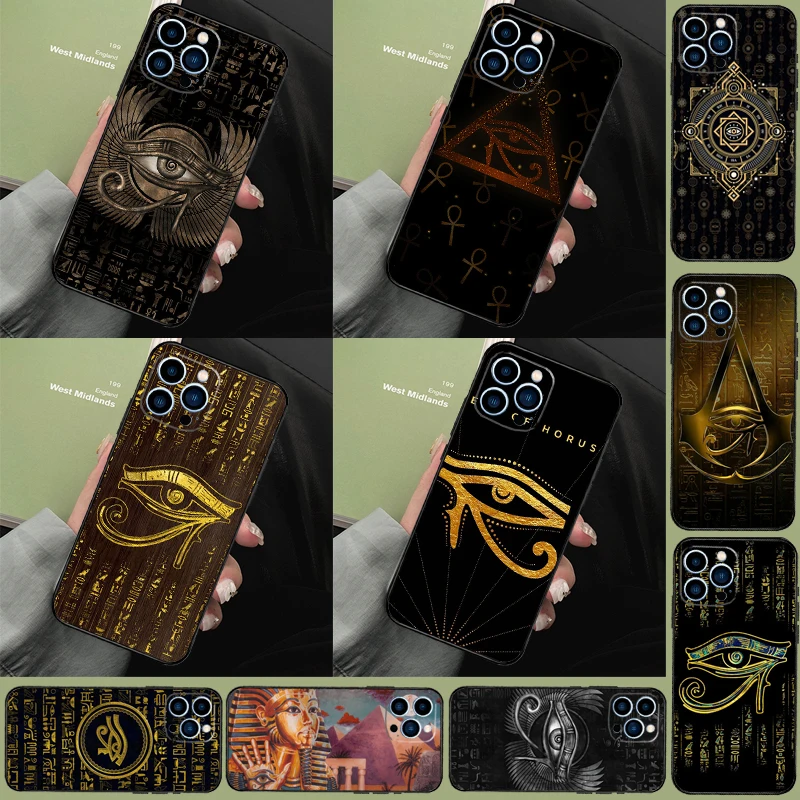 Sacred Eye of Horus Egypt Fresco Funda Case For iPhone 14 15 16 Pro Max ...