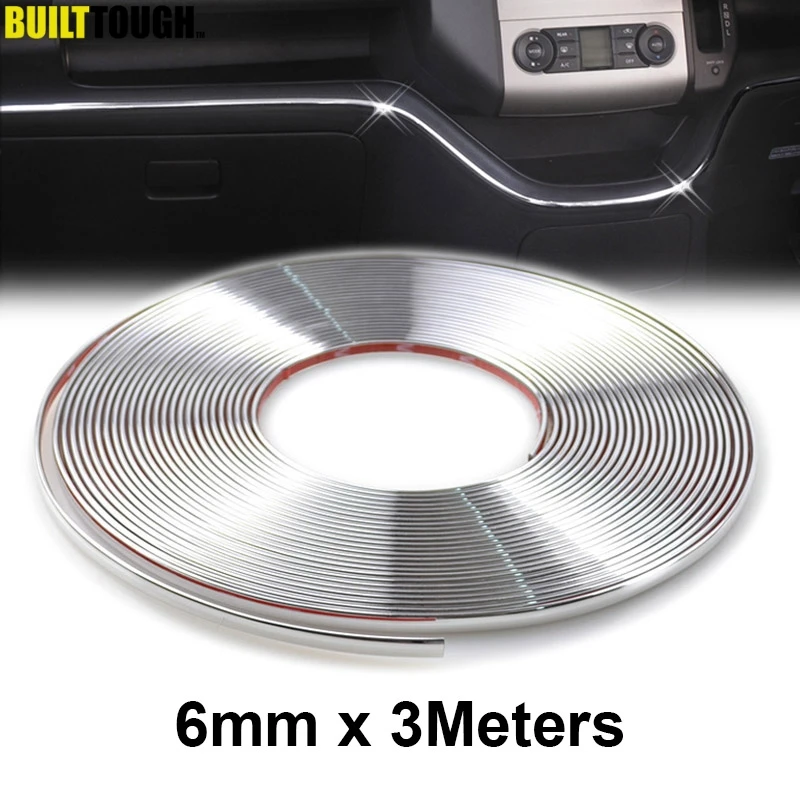 3M Car Accessories Chrome Strip Styling Decoration Moulding Trim Cover ...