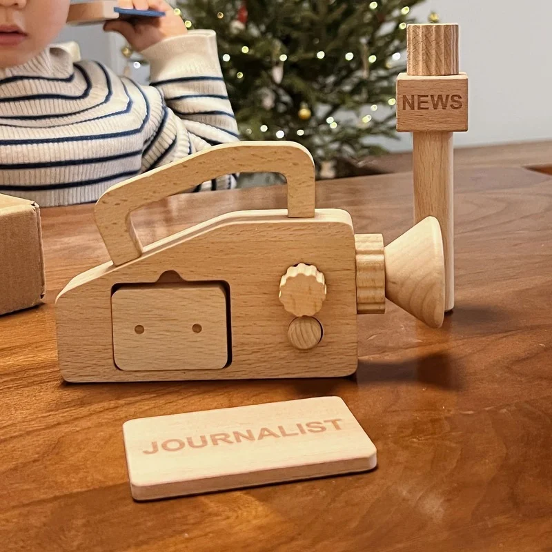 Wooden Toy Camera Montessori | Wooden Toys Children Photo | Camera ...