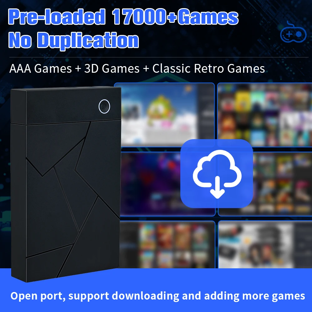 Retro Gaming HDD Game Console, Retrobat, Playnite 38200 + AAA, Jogos ...