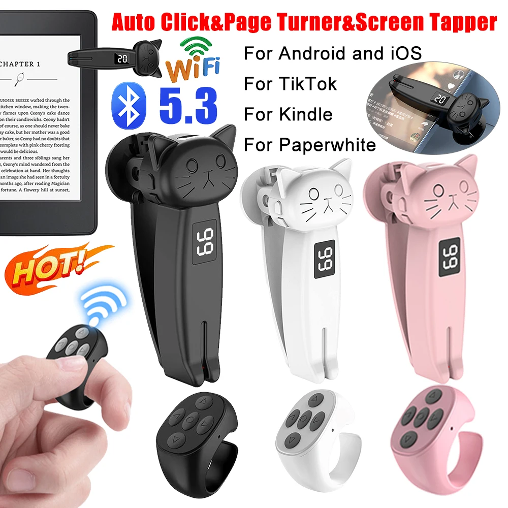 Wireless-Remote-Control-Page-Turner-Bluetooth5-3-Camera-Shutter-Auto ...