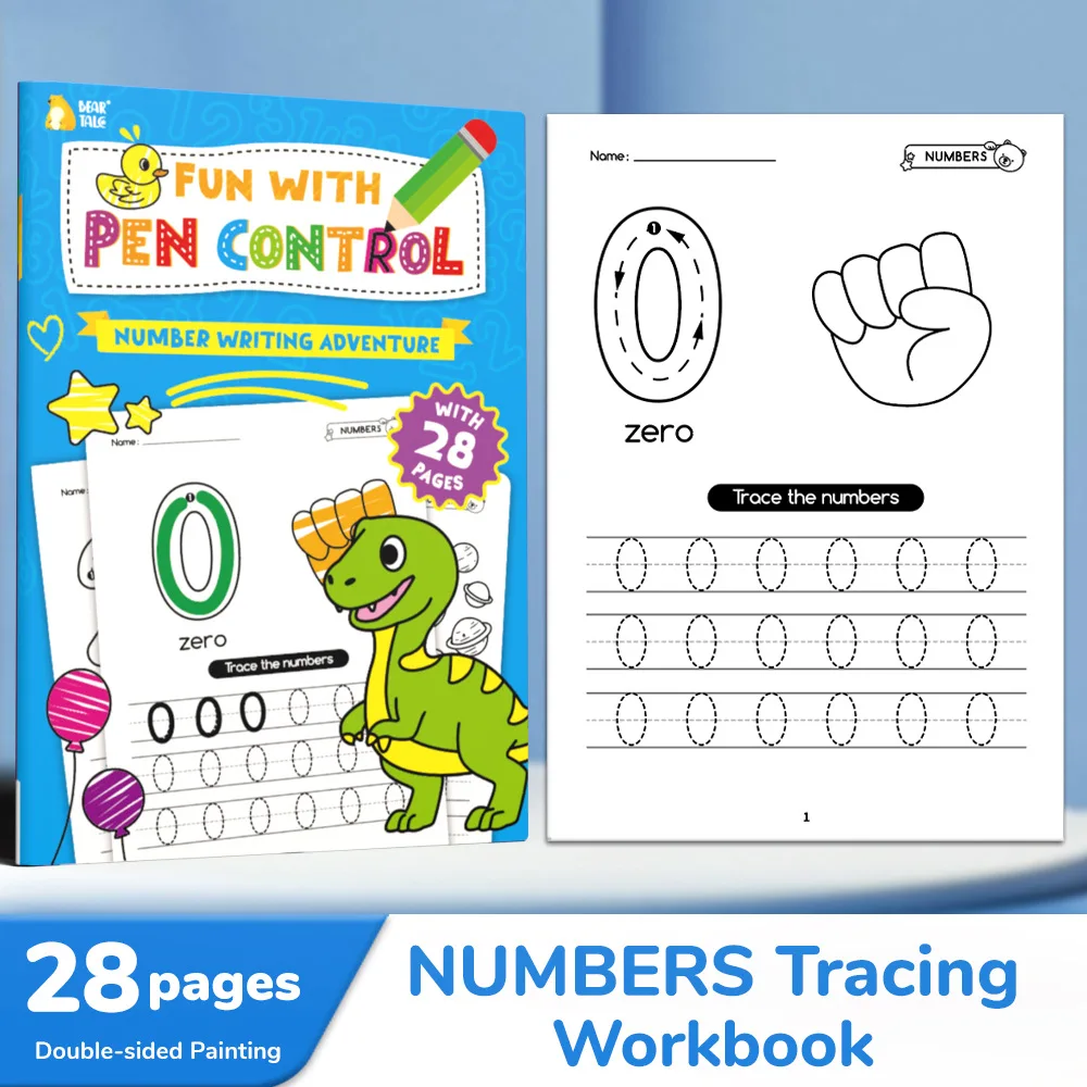 Preschool Pen Control Practice Book for Kids Numbers Tracing Workbook ...