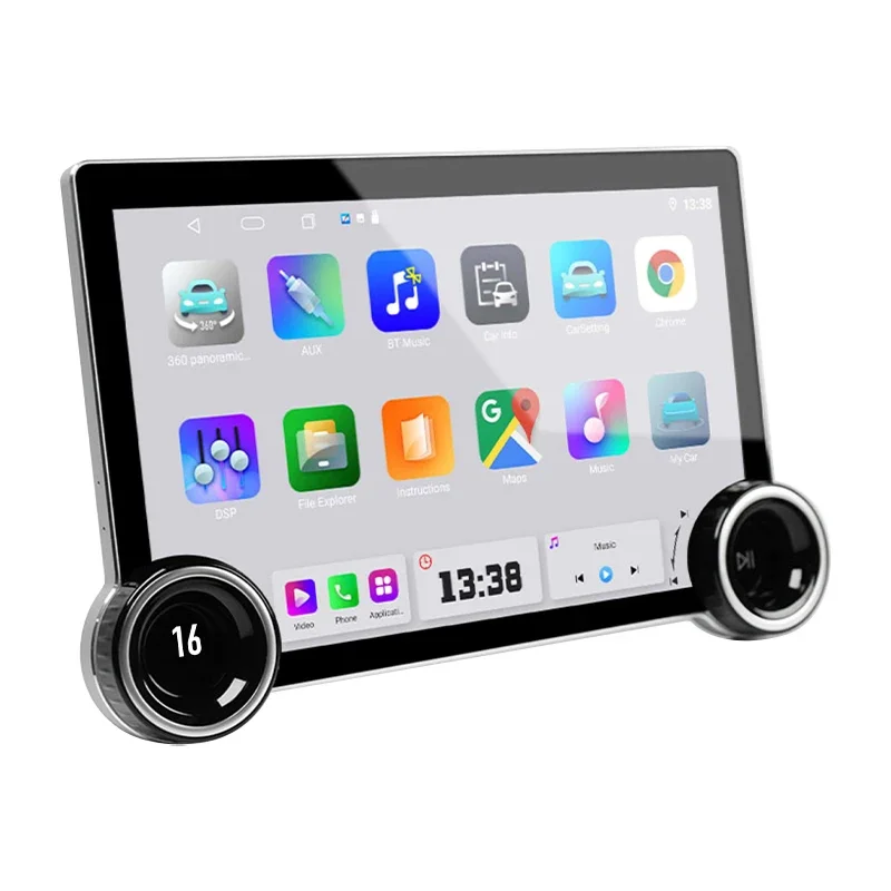 Dual Knobs android car android auto 4GB++64GB dsp audio processor IPS 9 ...